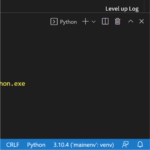 【Python】VisualStudioCode【バージョンは右下】 | Level up Log